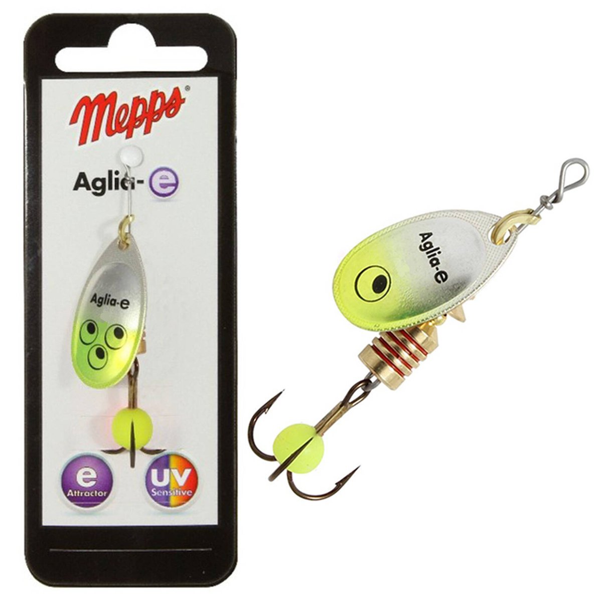 Mepps Lures Aglia-e Brite Chartreuse Size 2 - 4.5g - Bunnings Australia
