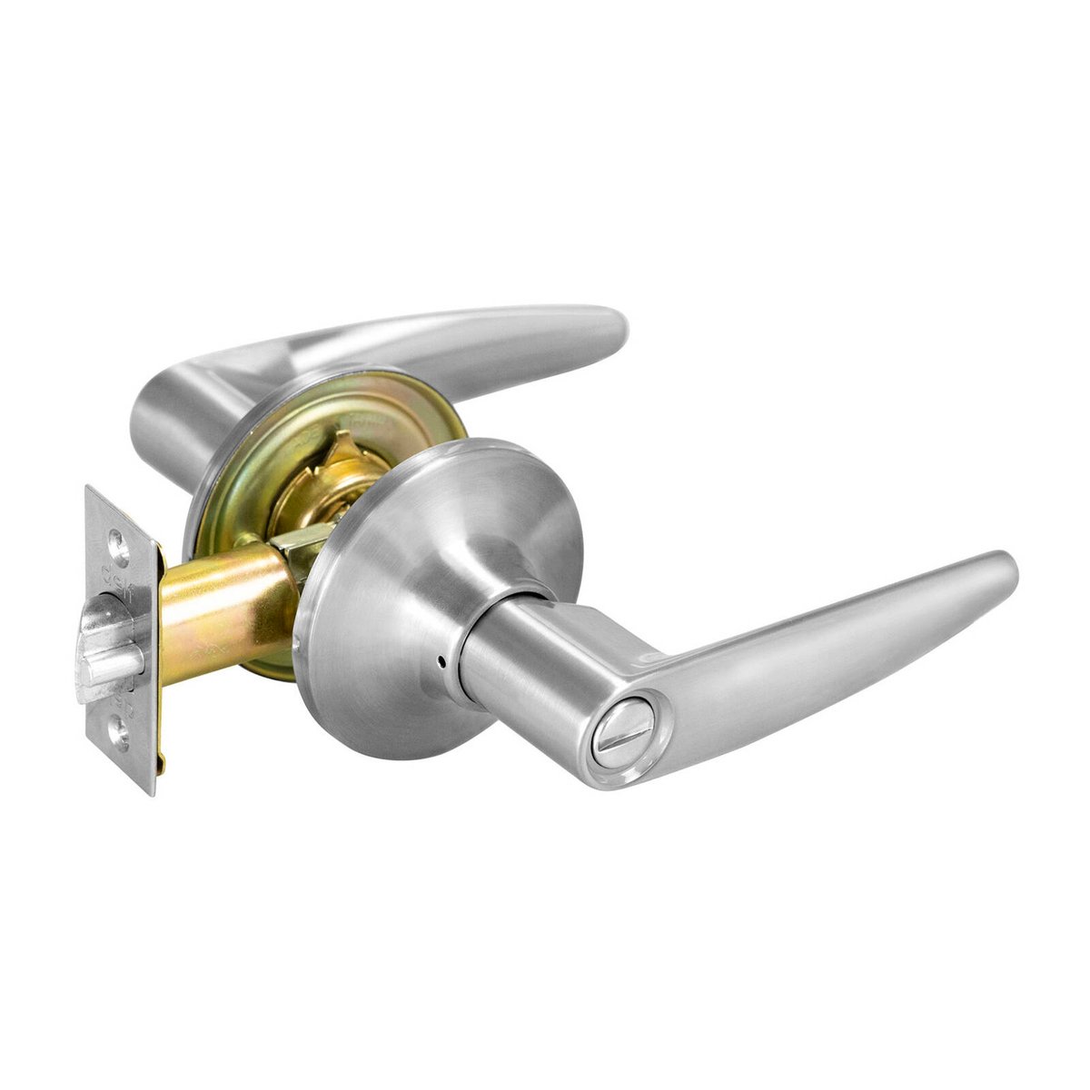 Delf Satin Chrome Pomona Privacy Lever Set - Bunnings Australia