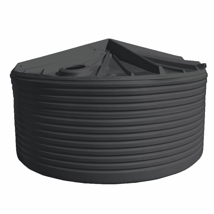 Clark Tanks 23600L Round Poly Water Tank - Slate Grey - Bunnings Australia