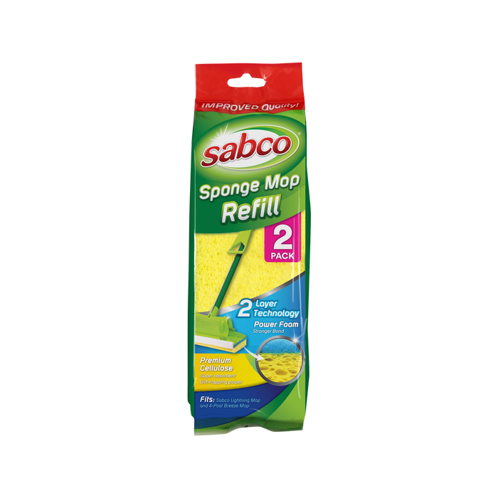 Sabco Sponge Mop Refill - 2 Pack - Bunnings Australia