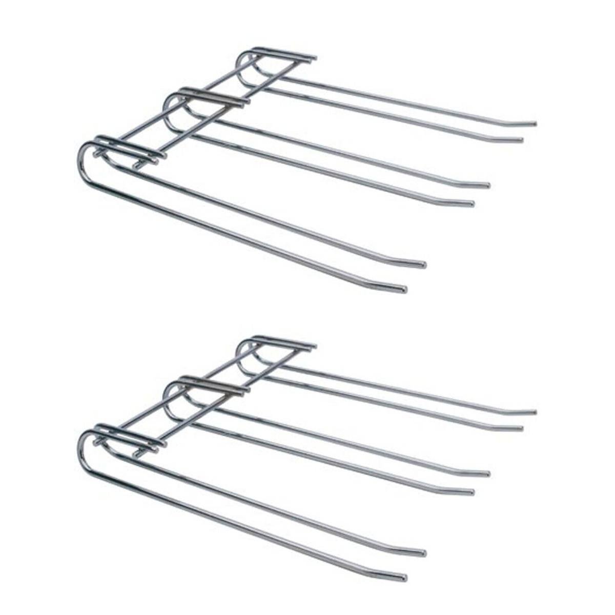 2PK Winex 3 Row Chrome Stainless Steel Glass Rack Storage - Bunnings ...