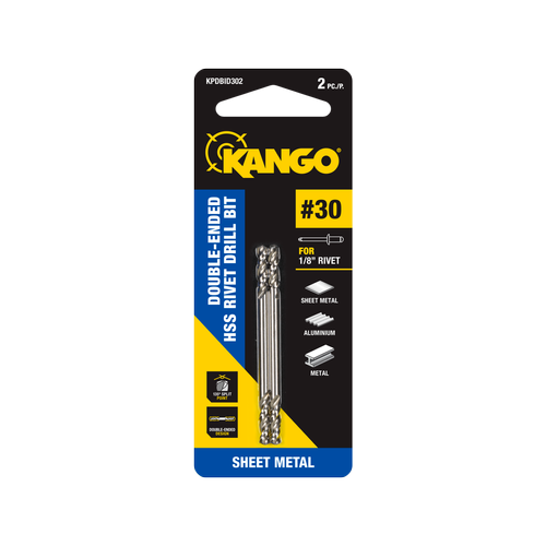 Kango No.30 HSS Double-Ended Rivet Drill Bit - 2 Pack - Bunnings Australia