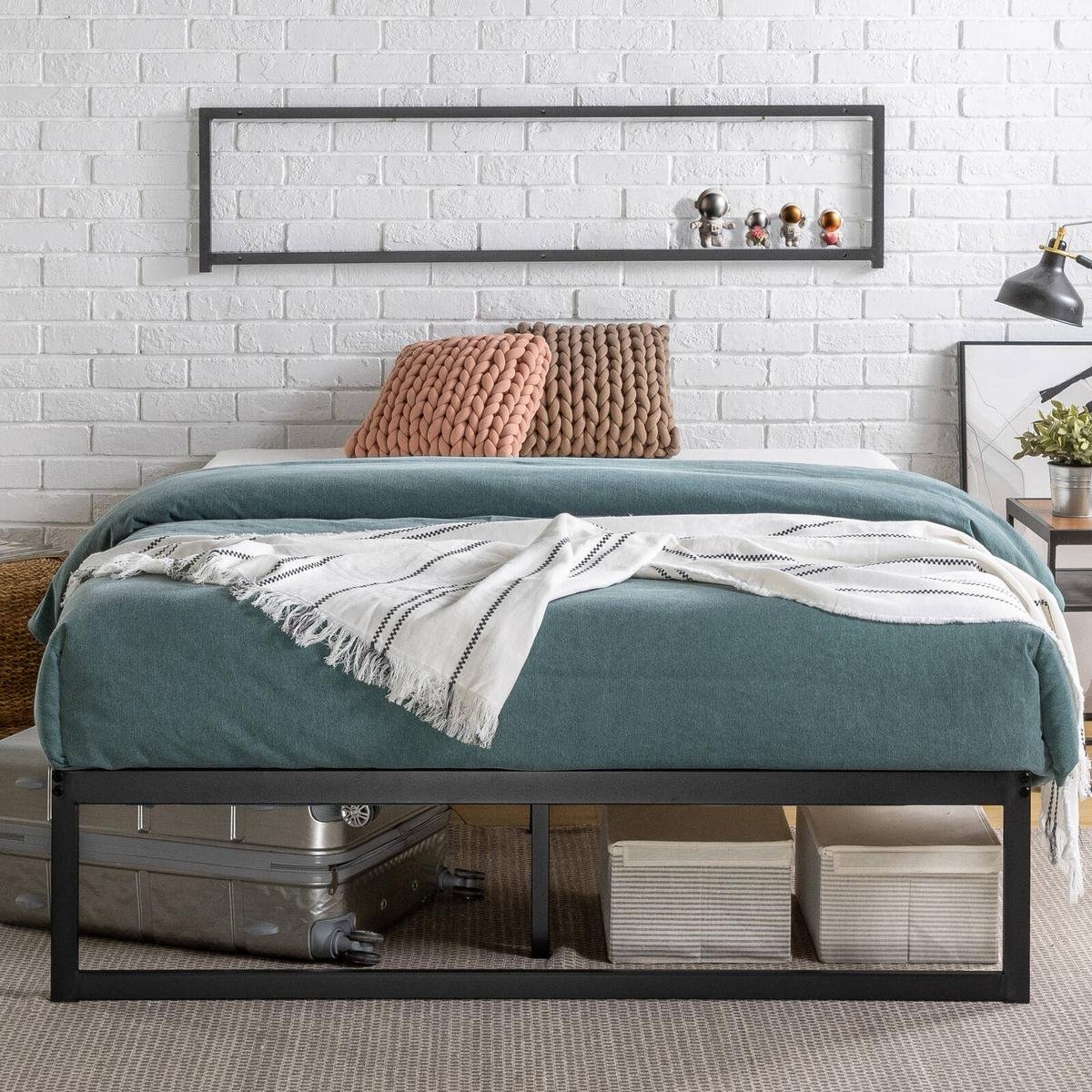 Zinus Quick Lock Metal Bed Frame Base - Double - Bunnings Australia