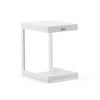 Santorini Outdoor Aluminium Slide Under Side Table White - Bunnings ...
