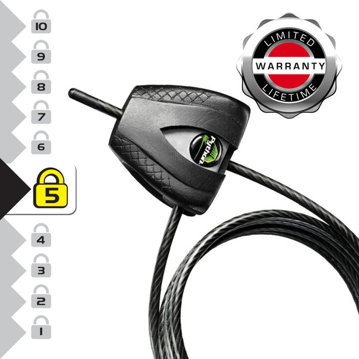 Master Lock 1.8m x 5mm Mini Python Adjustable Locking Cable - Bunnings Australia