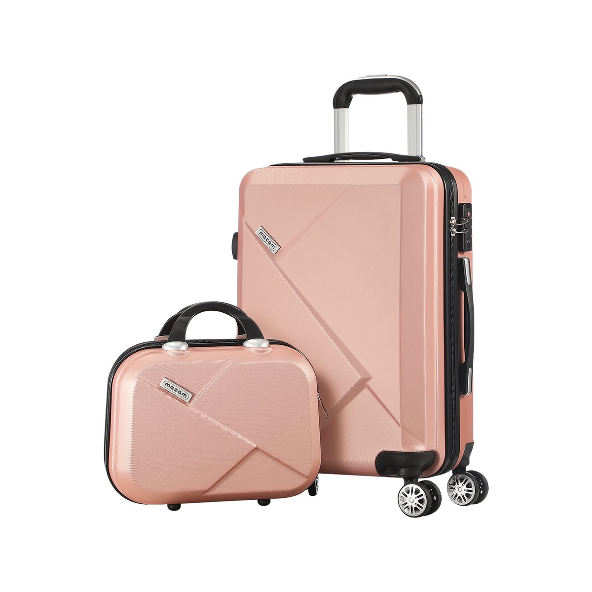 Mazam 2PCS Luggage Suitcase Set TSA Lock Pink - Bunnings Australia