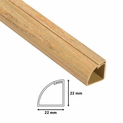 D-Line 22 x 22mm 2m Wood Fibre Cable Management Cover Floor Trim ...