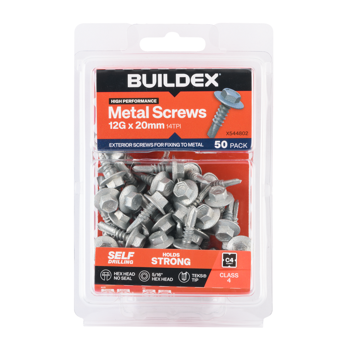 Buildex 12G x 20mm Class 4 Sheet Metal Screws - 50 Pack - Bunnings ...