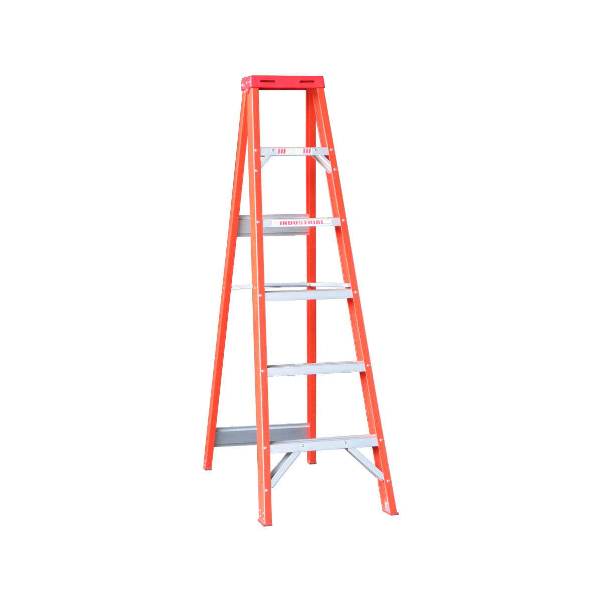 Indalex 1.8m 135kg Industrial Fibreglass Tradesman Single Sided Step ...