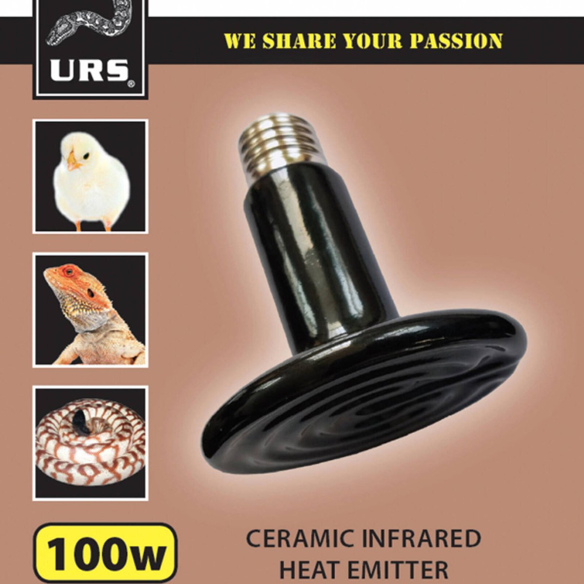 Urs Oz Black Ceramic Heat Globe Ceramic Infrared Heat Emitter 100w ...
