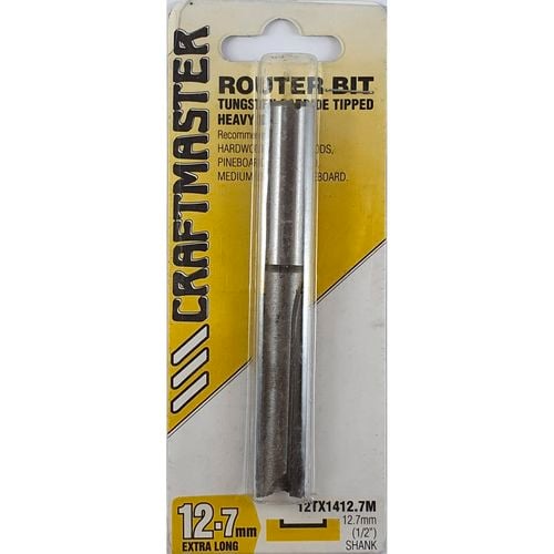 CRAFTMASTER 12.7mm Straight 12.7mm Shaft Long Trade Quality Router Bit ...