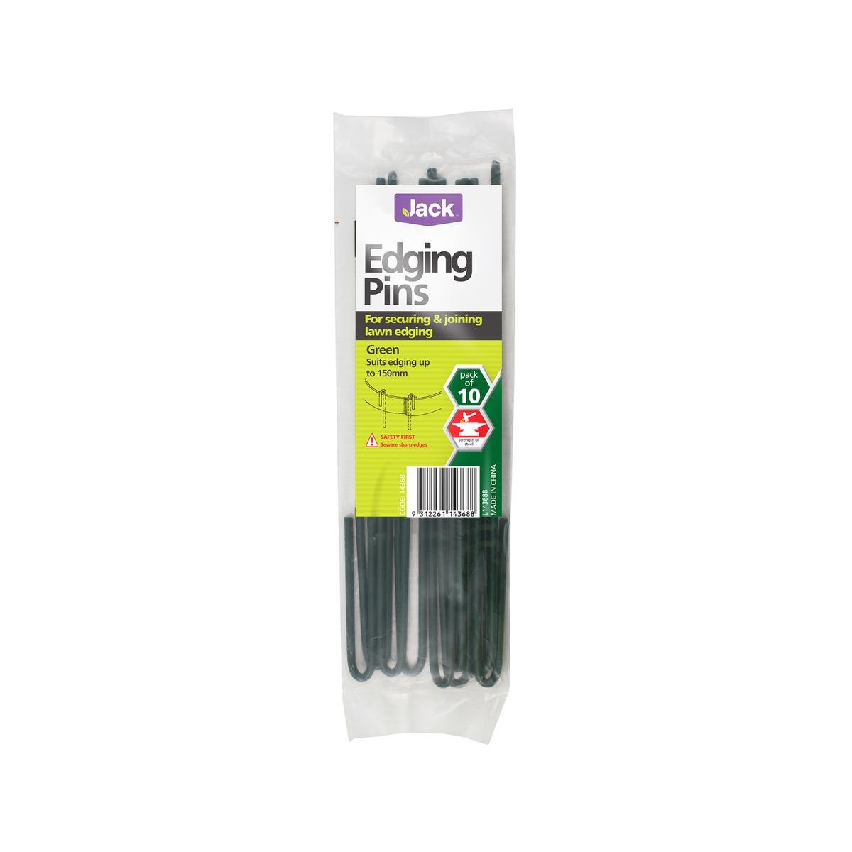 Jack 280mm Green Garden Edging Pins - 10 Pack - Bunnings New Zealand