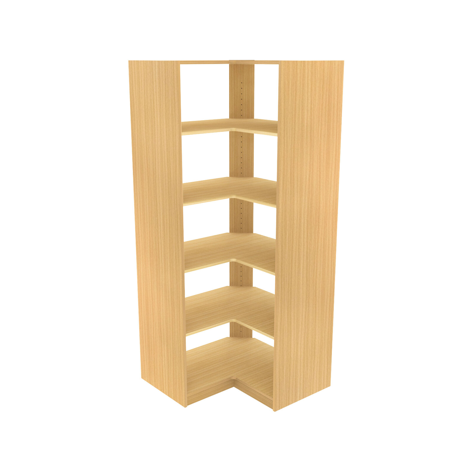 1850 x 800 x 450mm Sand Built in Pack Shelf Corner Cabinet - Lugna Online