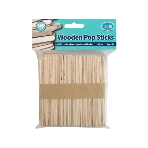 Boyle 150 Piece Wooden Pop Sticks - Bunnings Australia