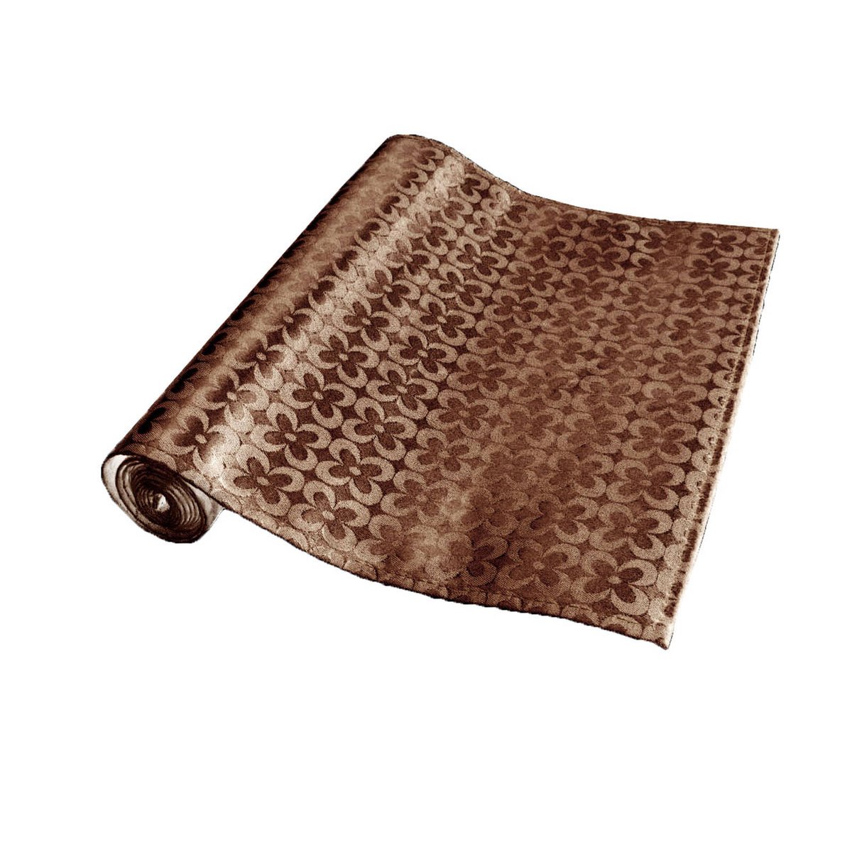 Chocolate Floral Satin Jacquard Table Runner 30 x 160cm - Bunnings ...