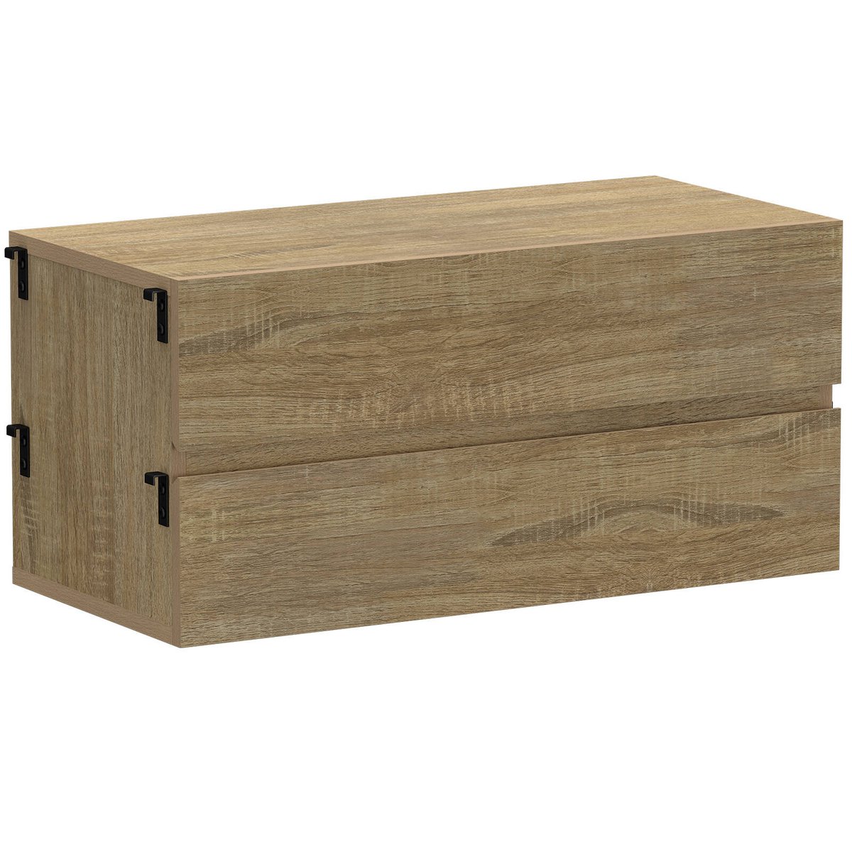 Flexi Storage Studio 760 x 360 x 360mm Oak Silhouette 2 Drawer Unit ...
