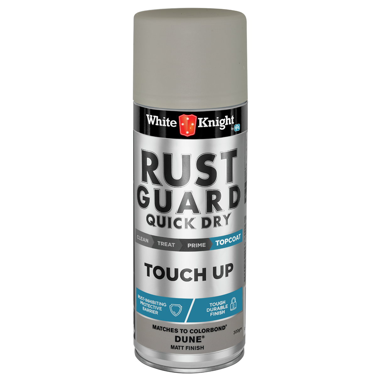 White Knight Rust Guard 300g Dune Matt Quick Dry Touch Up Spray Paint ...