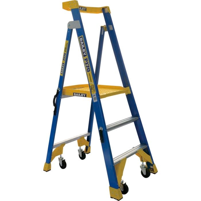 Bailey 3 Step P170-3 Fibreglass Job Station Platform Ladder - Bunnings ...