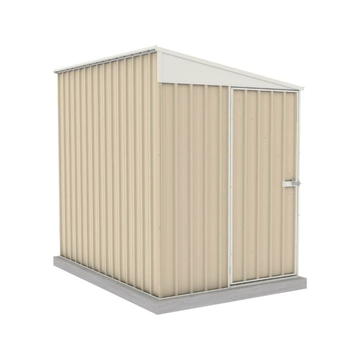 Absco Sheds 1.52 x 2.26 x 2.06m Classic Cream Narrow Single Door Garden ...