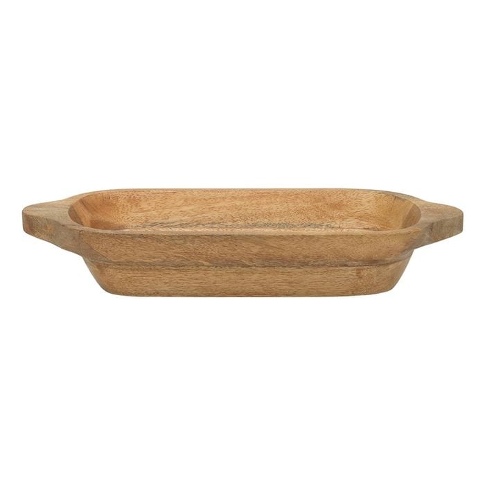 Ecology Mango Wood Kitchenware Drift Oval Shallow Bowl w/ Handle 37cm ...