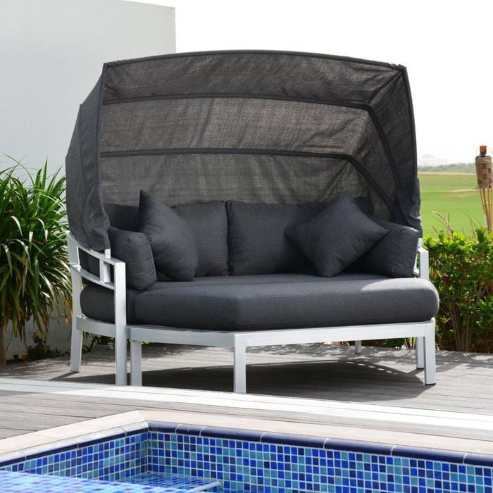FurnitureOkay Manly Aluminium Outdoor Daybed White Bunnings Australia
