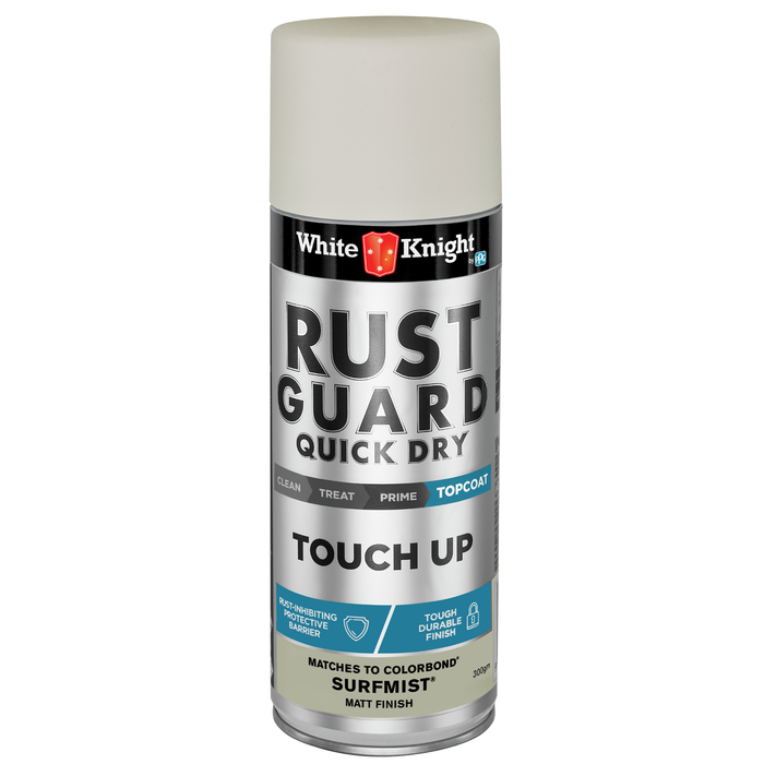 White Knight Rust Guard 300g Surfmist Matt Touch Up Spray Paint - Bunnings Australia
