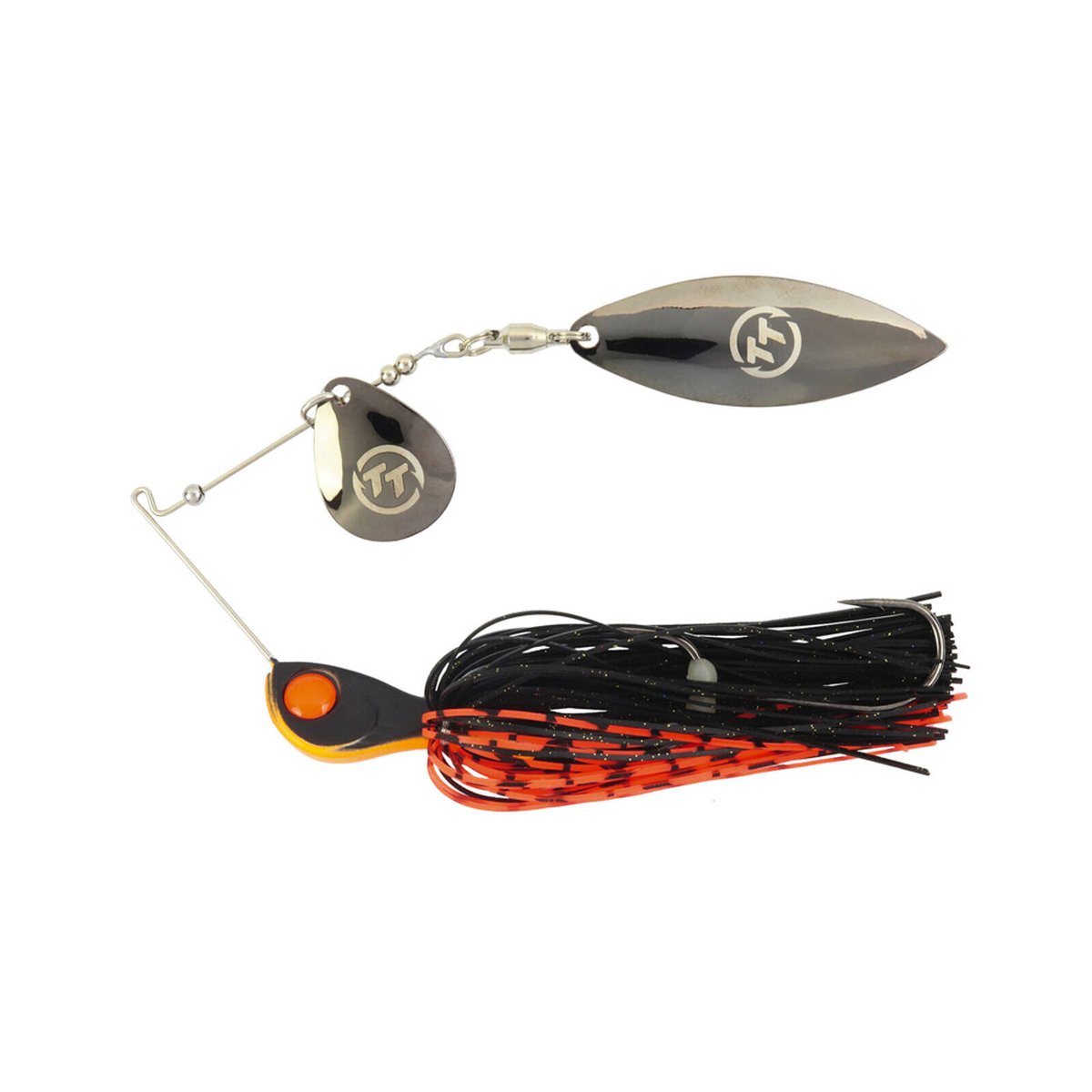 TT Lures 3/8oz Vortex+ Spinnerbait Fishing Lure - ORANGE NIGHTMARE ...