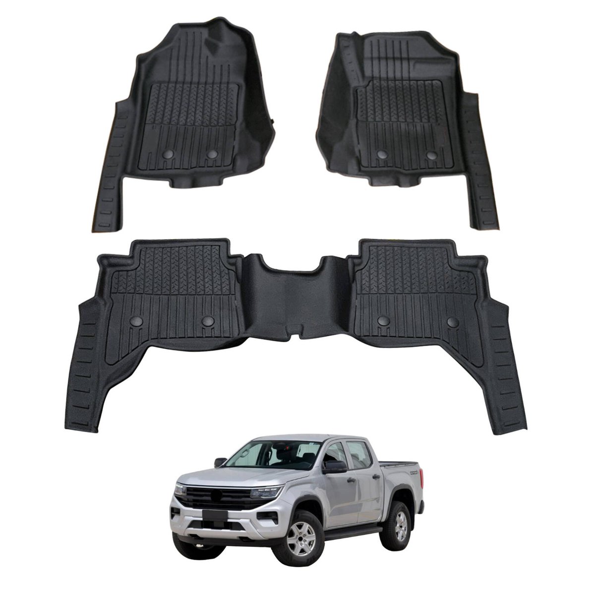 AUSGO 7D Injection Car Floor Mats for Volkswagen Amarok Next-Gen NF ...