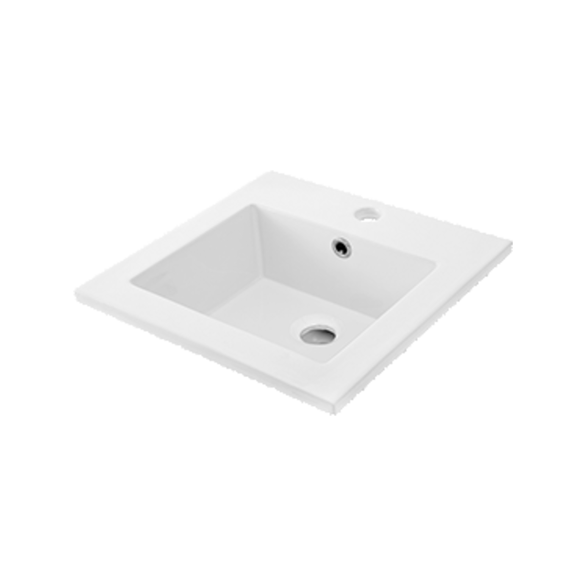 Azzurra 415mm Drop In Cube Basin - Bunnings Australia
