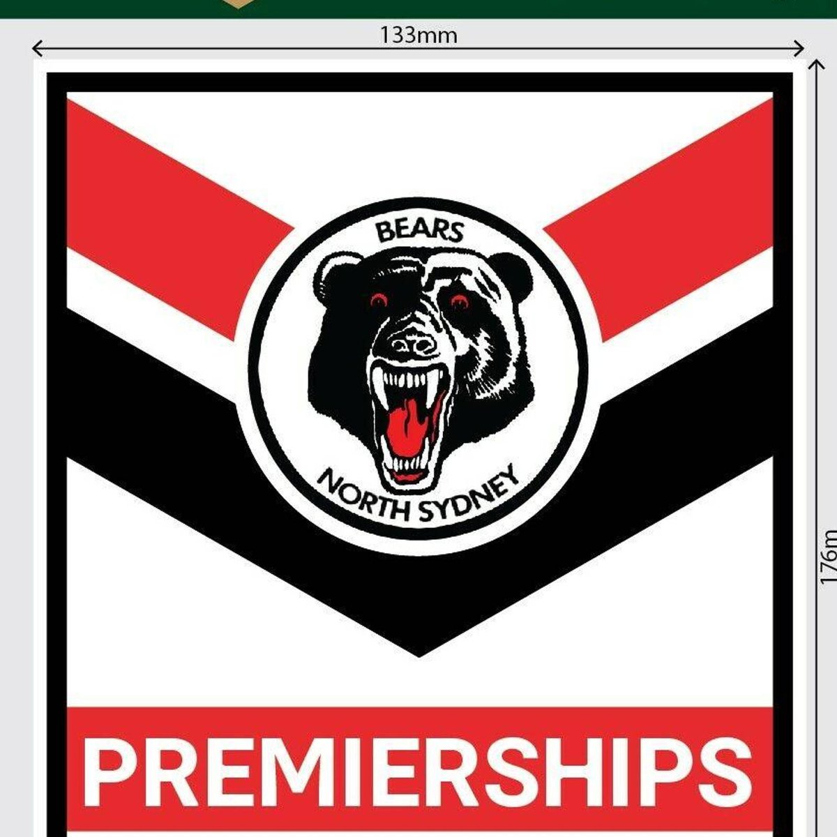 NRL Premiership History Decal - North Sydney Bears - Premier Stickers ...