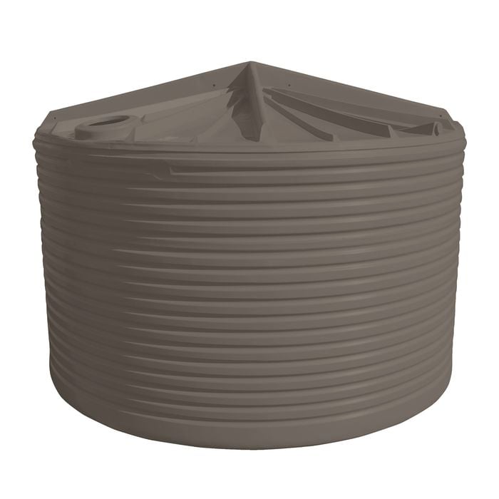 Clark Tanks 31800L Round Poly Water Tank - Native Grey - Bunnings Australia