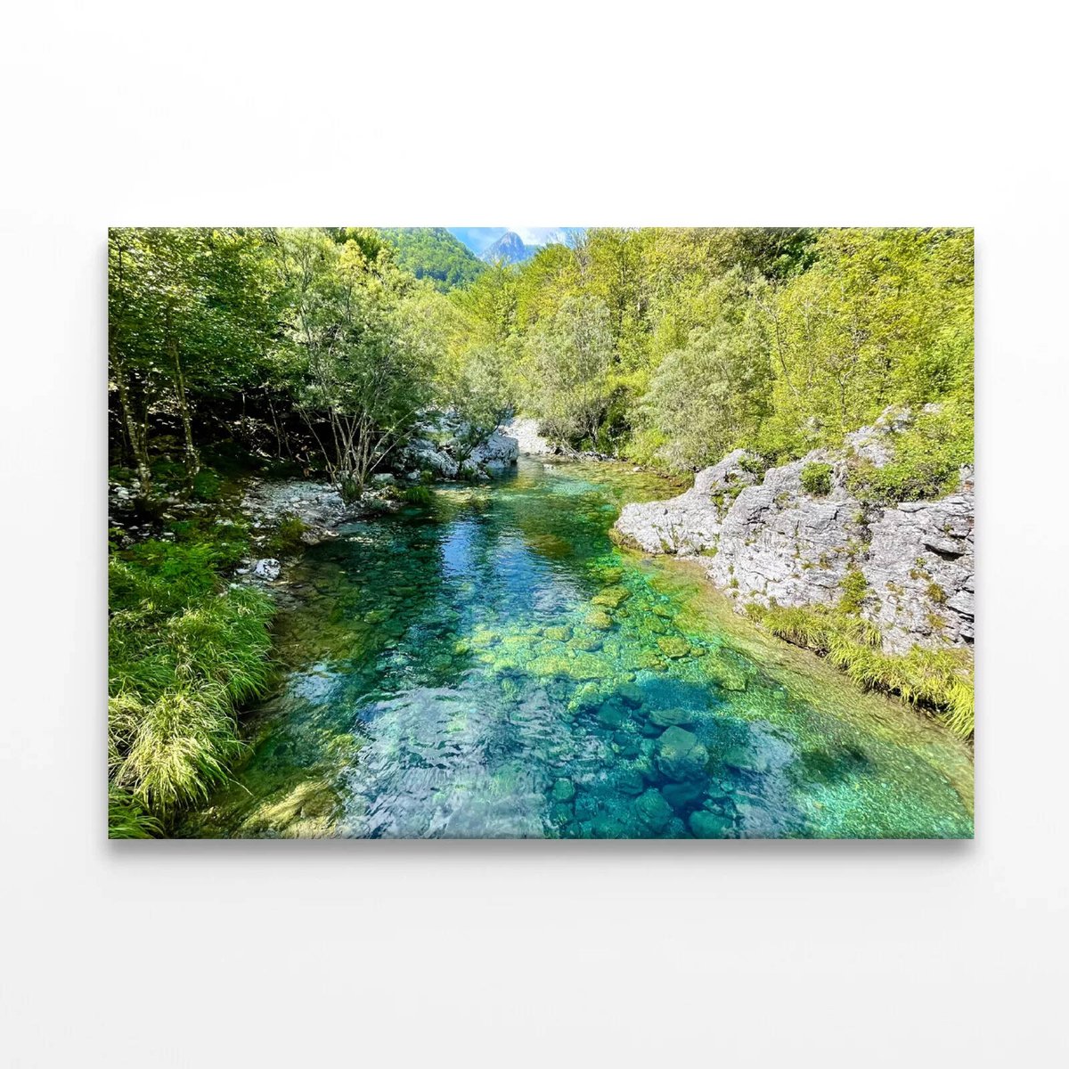 River with Rocks and Trees Print 100% Australian Made 120 x 90cm ...