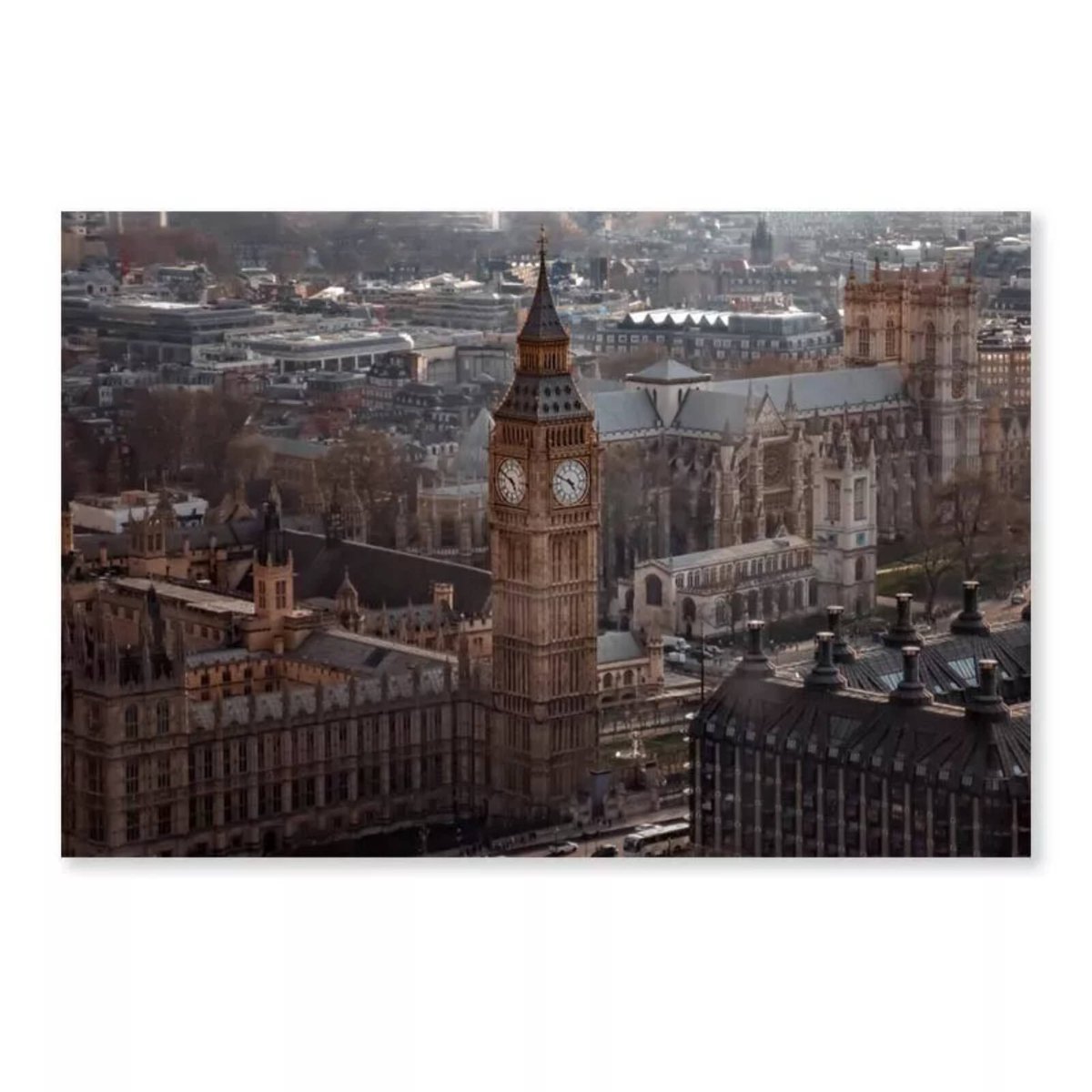 Aerial View Of Big Ben Print 100% Australian Made 150 x 100cm (Acrylic ...