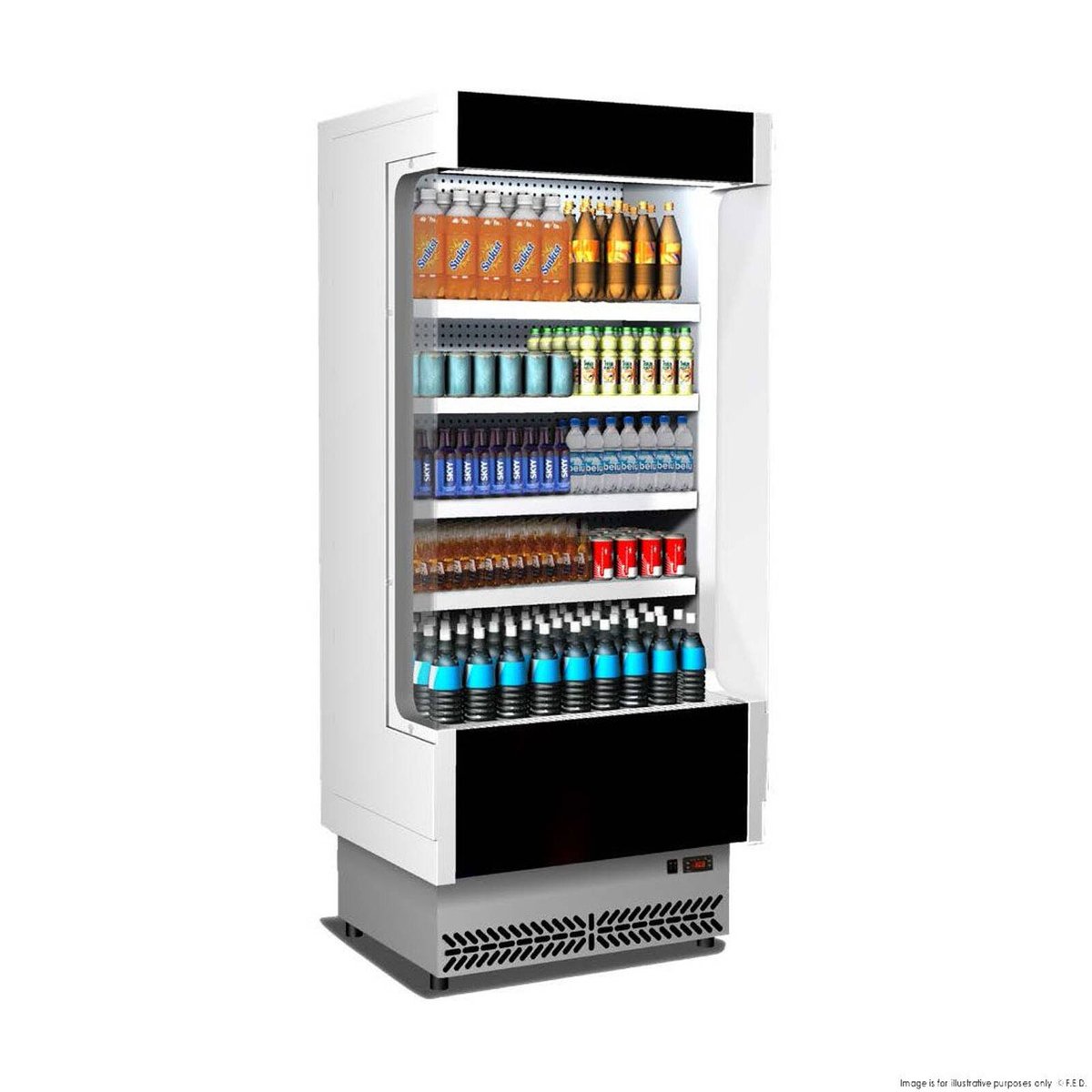 Italiacool Open Chiller With 4 Shelves - Commercial Open Display ...