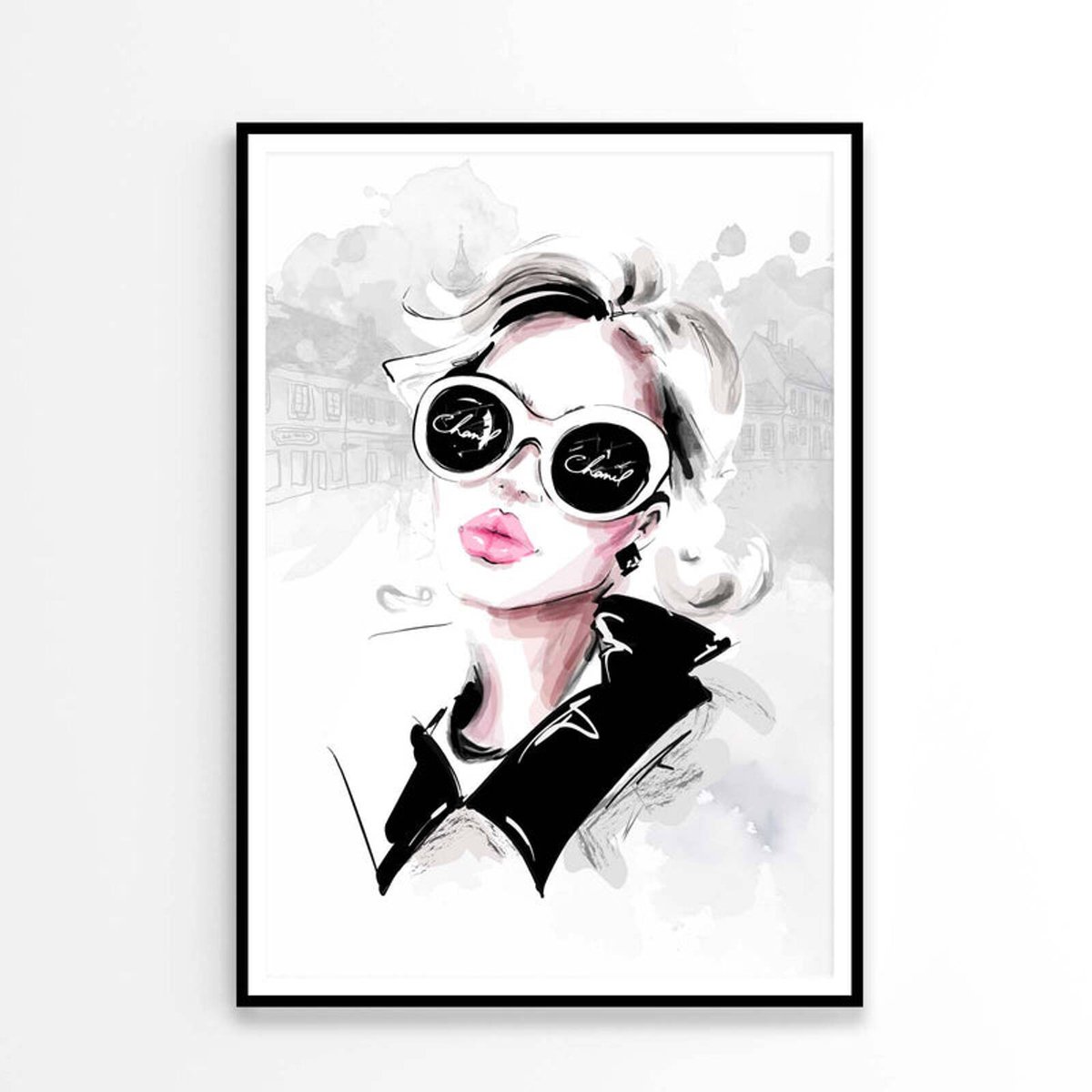 Black And White Lady with Fashion Store Print 100% Australian Made 60 x ...