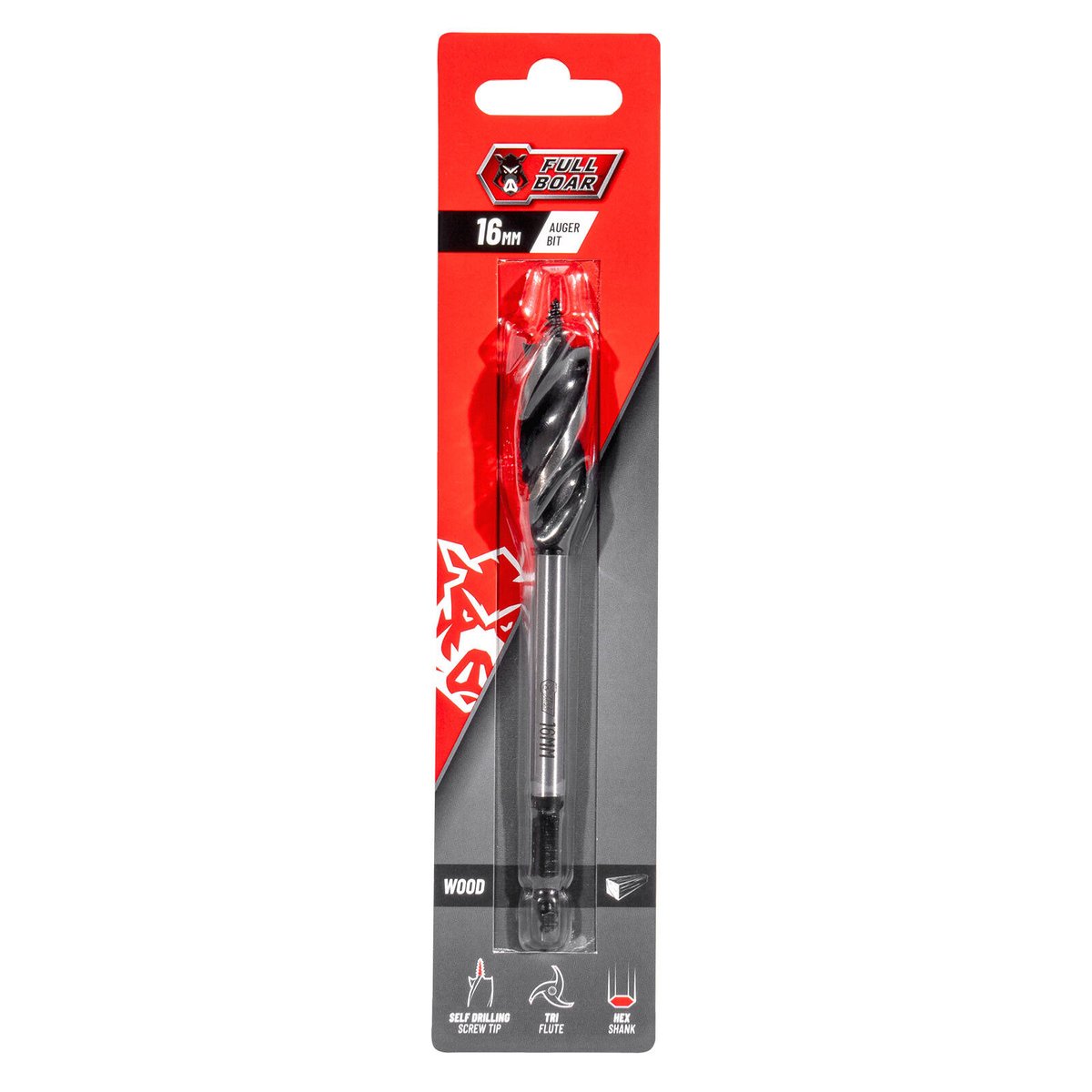 Full Boar 16mm Auger Bit FAB-16 - Bunnings Australia