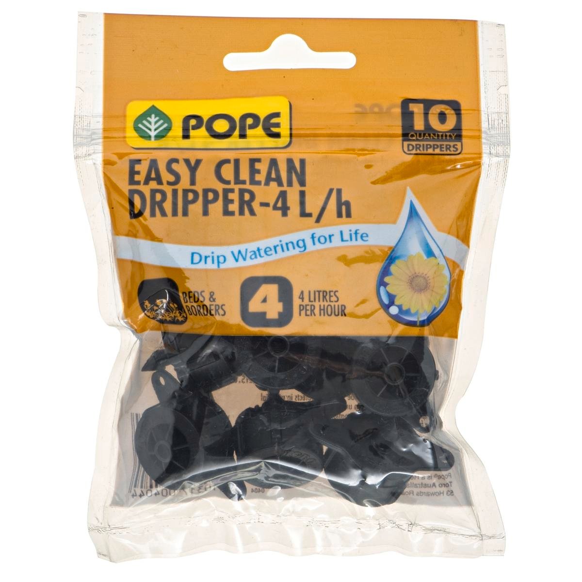 Pope 4 L/H Easy Clean Dripper - 10 Pack - Bunnings Australia