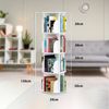 MIUZ 4-Tier Rotating Book Storage Shelf Bookcase Rotating Display Stand ...
