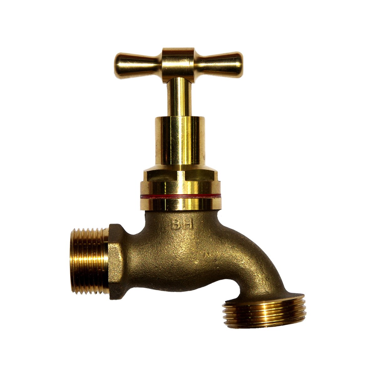 Brasshards 1/4 Turn T-Head MI Hose Tap 20mm Rough Brass - Bunnings ...