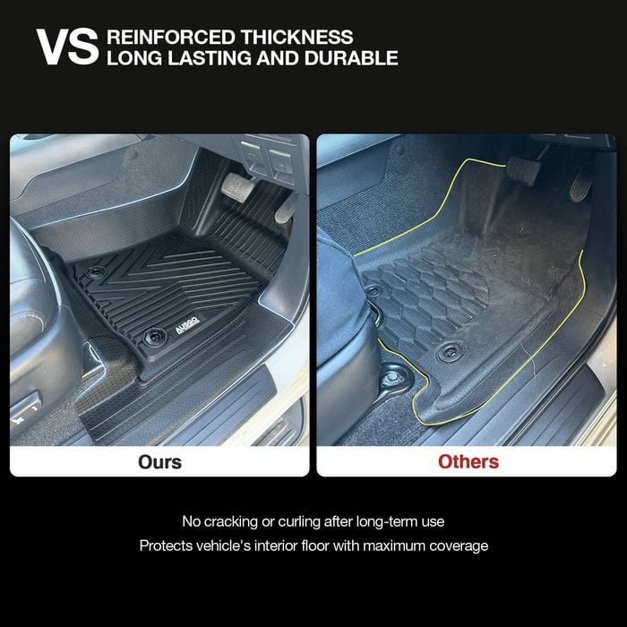 AUSGO 5D Injection Car Floor Mats for Toyota Hilux Auto Trans Dual Cab ...