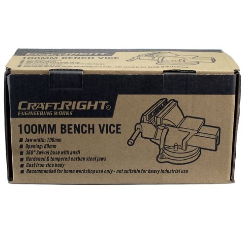 Craftright 100mm Bench Vice With Swivel Bunnings Australia