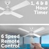 Arlec 130cm White 4 Blade Boston II Ceiling Fan With CCT Light And ...
