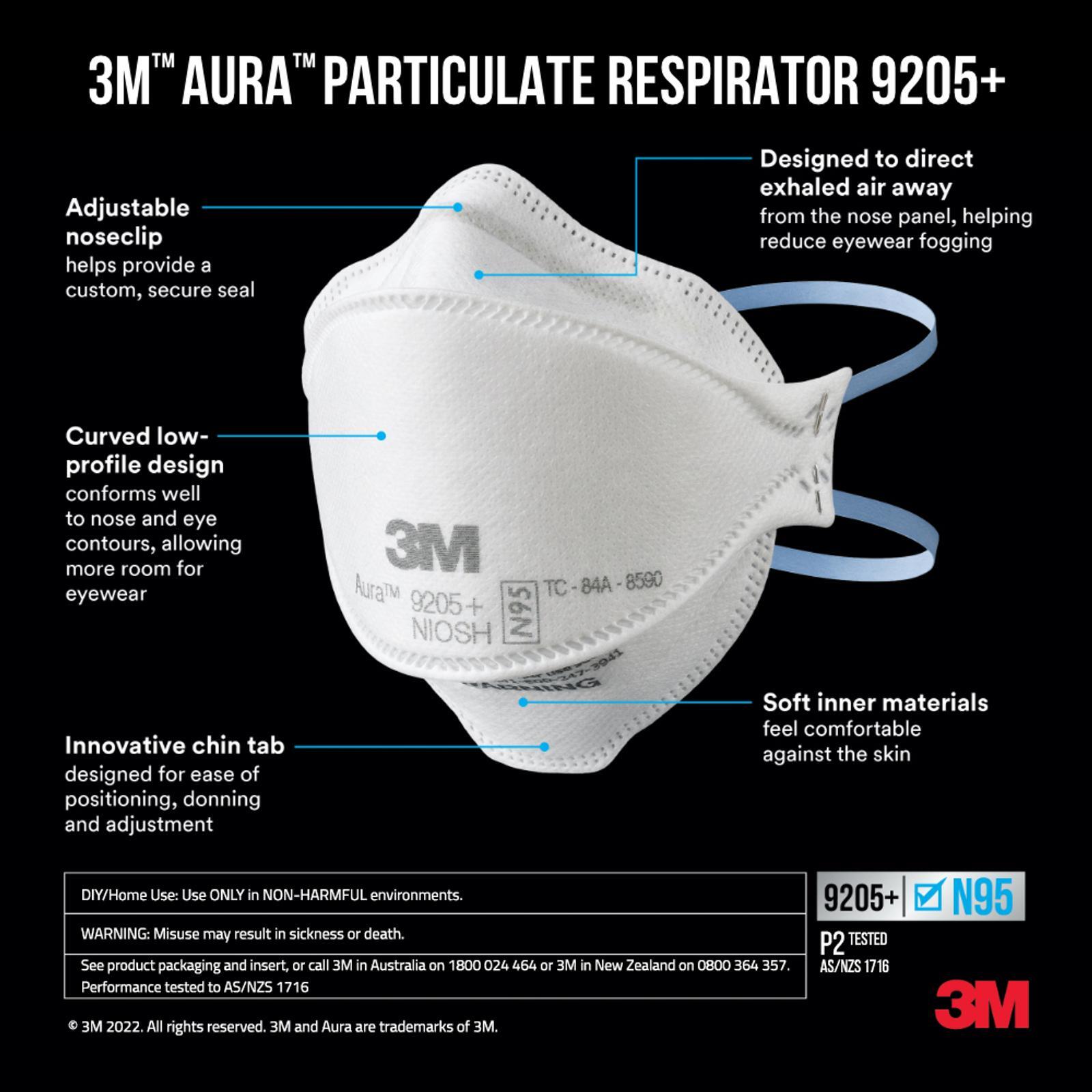 3M Aura Particulate Respirator 10 Pack
