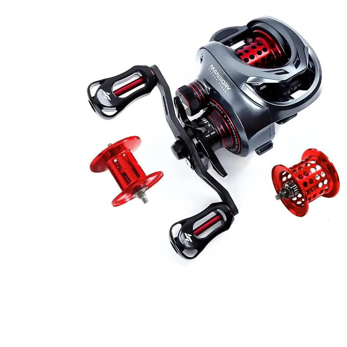 NNEOBA Ultralight Carbon Baitcasting Double Spool Reel Right-Handed ...