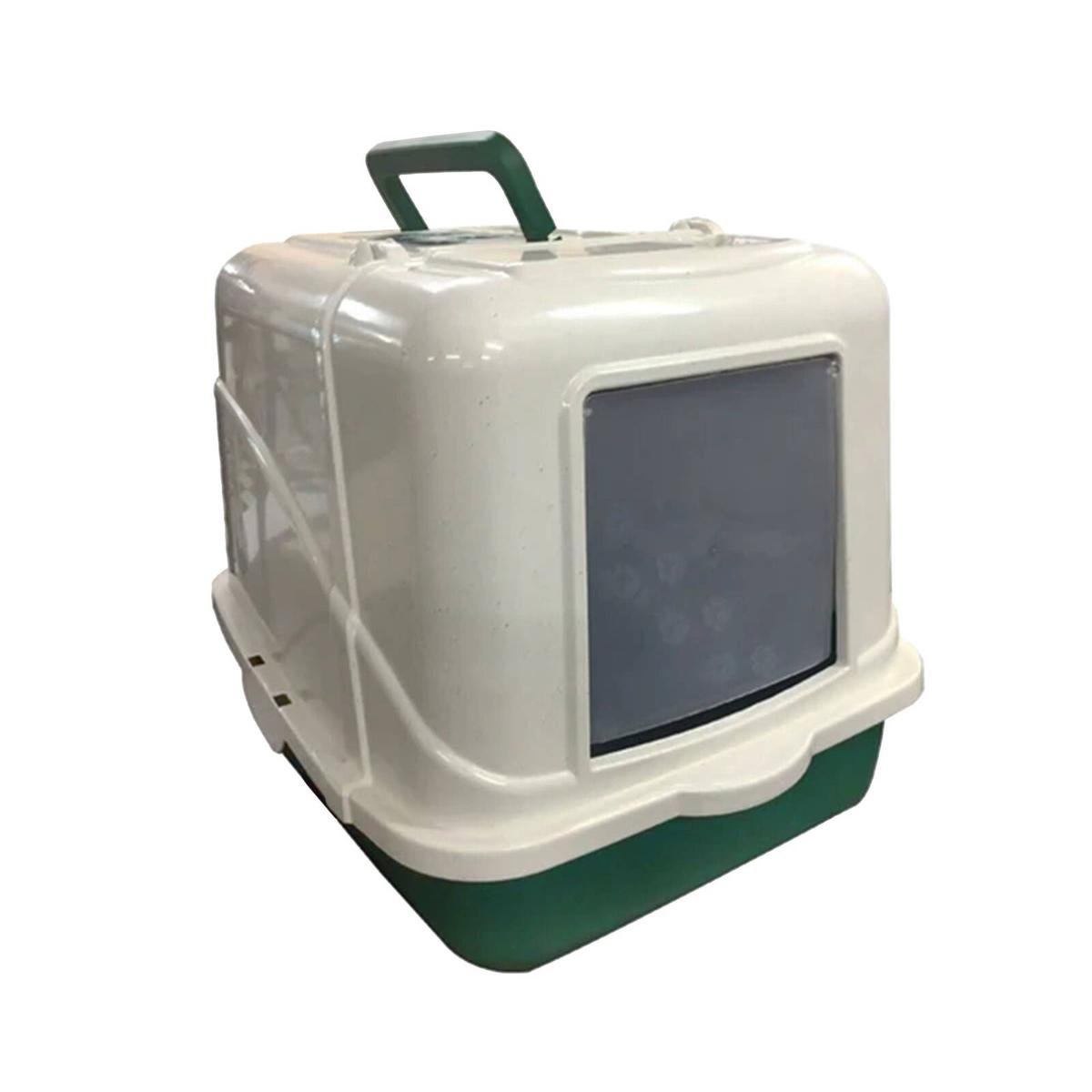 Front Open Hooded Portable Cat Toilet Box Litter Tray House With Handle ...