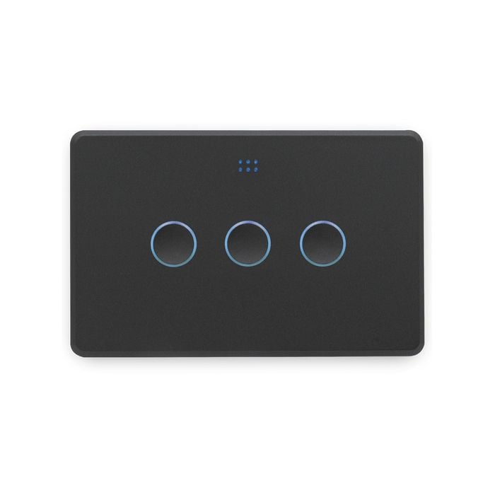 DETA Black Matte Grid Connect Smart Triple Gang Touch Light Switch ...