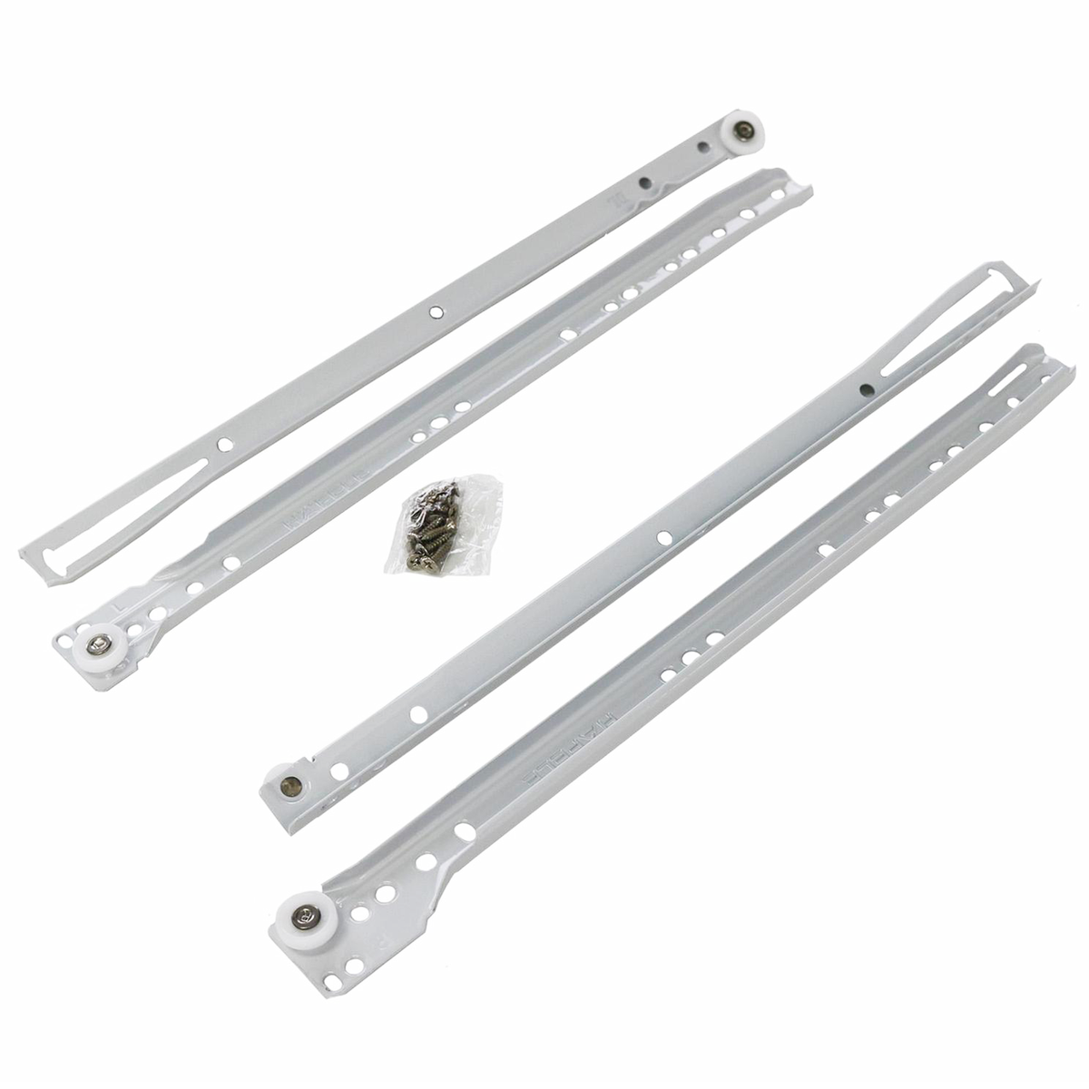 Hafele 350mm White Drawer Roller Runner - Pair - Bunnings New Zealand