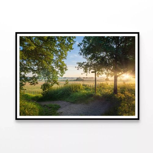 Footpath, Sunrise with Trees Print 100% Australian Made 120x90cm ...