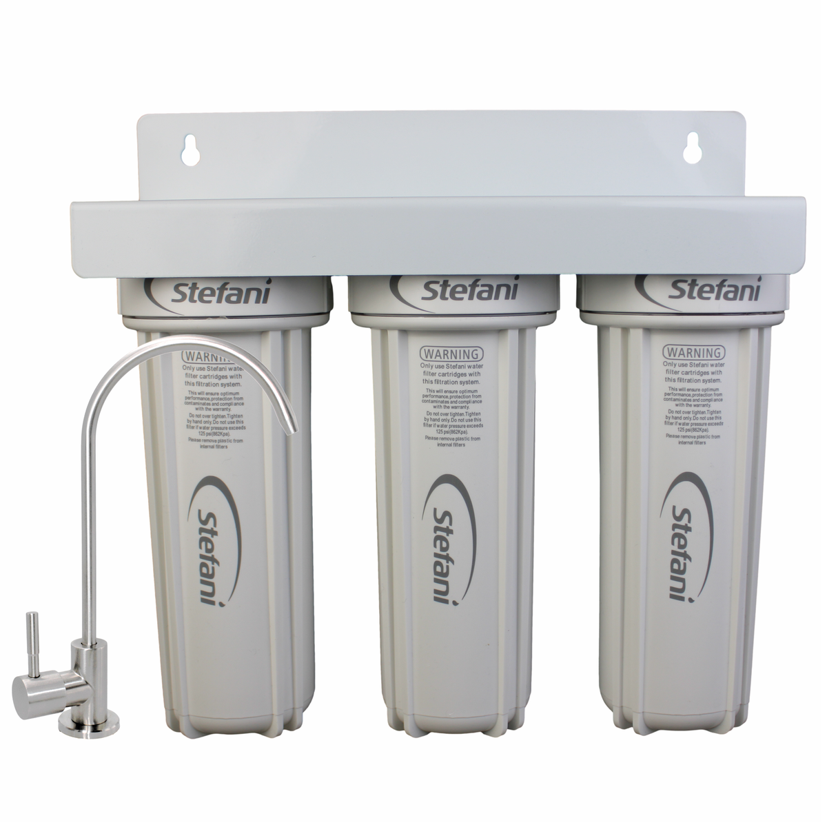 Stefani Triple Stage Undersink Water Filtration System - Lead Free ...