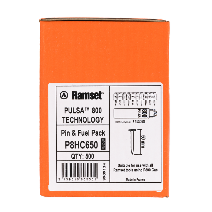 Ramset 50mm Premium Steel And Concrete Drive Pin With Gas - 500 Pack ...